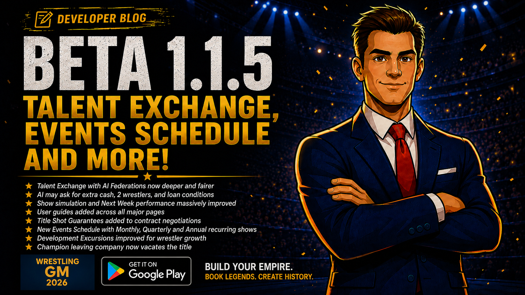 Wrestling GM 2026 - Beta 1.1.5 Release Notes - Wrestling GM 2026 Blog