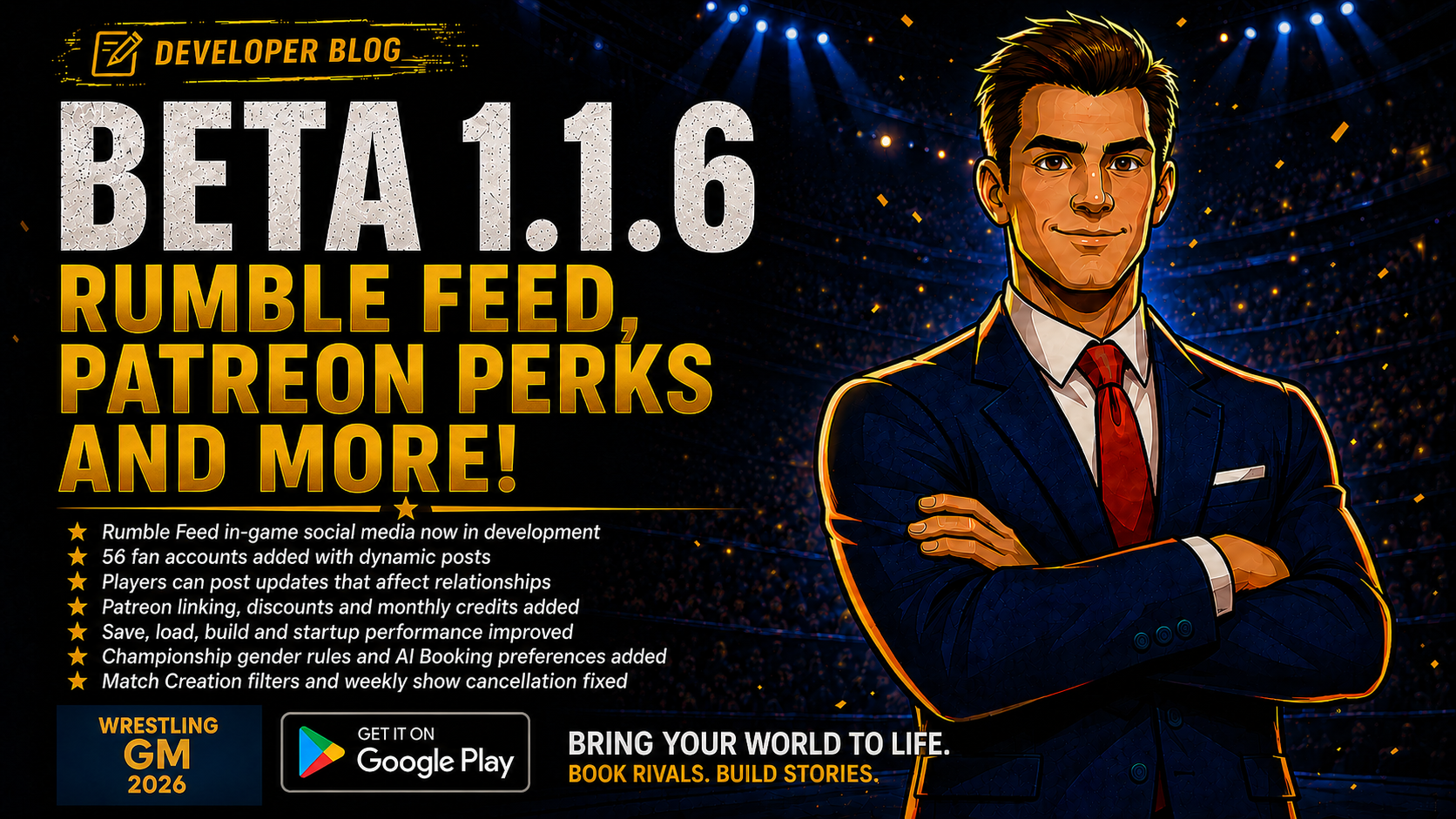 Wrestling GM 2026 - Beta 1.1.6 Release Notes - Wrestling GM 2026 Blog